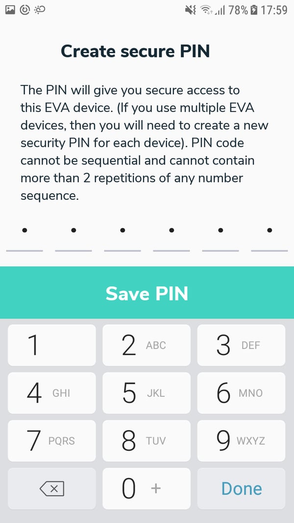 EVA App - Login to the EVA App with an existing user